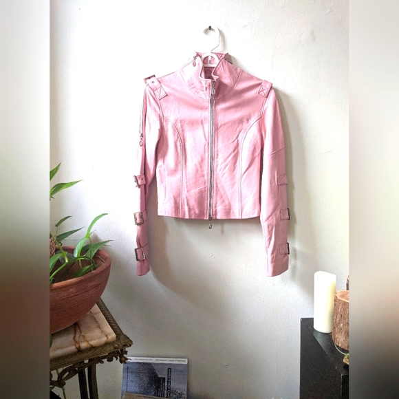 Jackets & Coats | Italian Hand Painted Pink Leather Jacket | Poshmark
